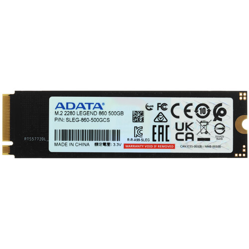 Купить 500 ГБ M.2 NVMe накопитель ADATA LEGEND 860 [SLEG-860-500GCS] в ...