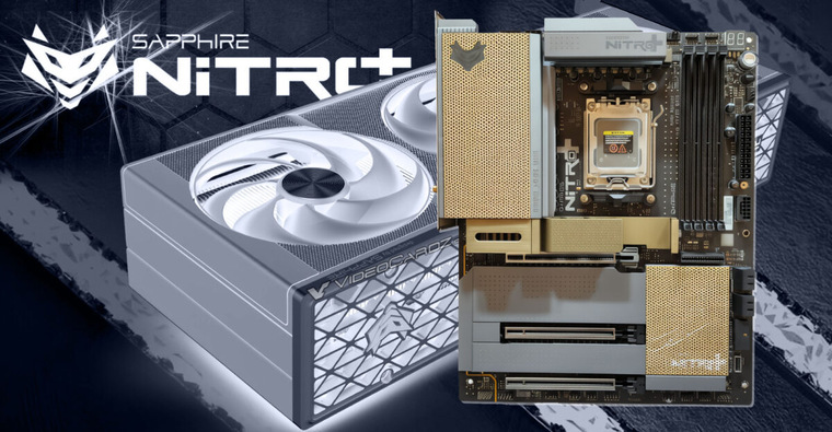 ⚡Материнская плата Sapphire NITRO+ X870EA со скрытым разъемом питания ...