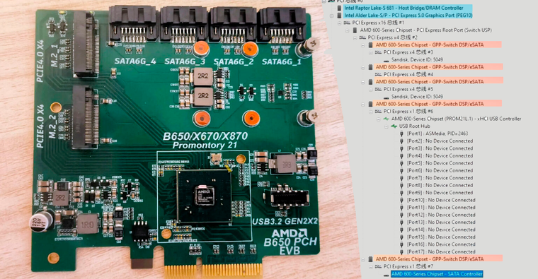 ⚡Чипсет AMD Promontory 21 превратили в универсальную PCIe-плату ...