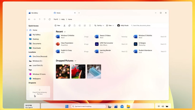 ⚡Автор канала Addy Visuals показал, какой могла бы быть Windows 12 ...