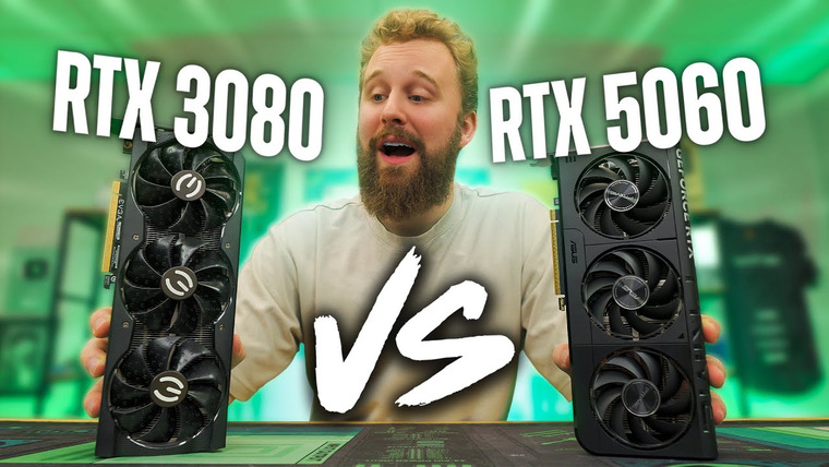 ⚡Toasty Bros сравнили видеокарты GeForce RTX 3080 и RTX 5060 в семи ...